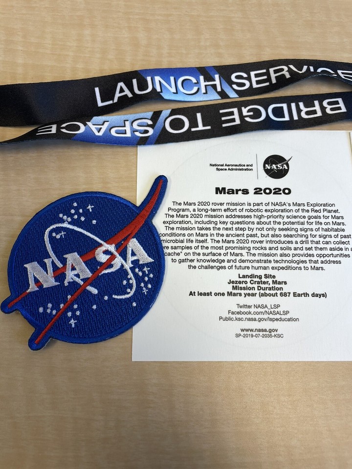 NASA Launch Services Program OFFICIAL Patch Lanyard Decal LOT MARS 2020 ...