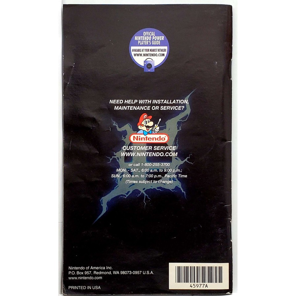 (Manual Only) Super Smash Bros. Melee Nintendo Gamecube Instruction ...