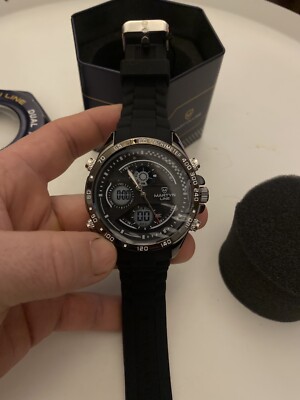 Martyn Line Dual Time Chronograph Rubber COD .89 | eBay Australia