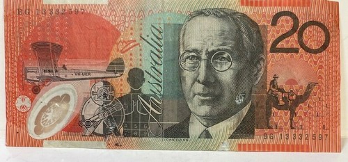 AUSTRALIA 2008 $20 BANKNOTE TRIPLE DIGIT RADAR SERIAL " 333 " EXCELLENT ...