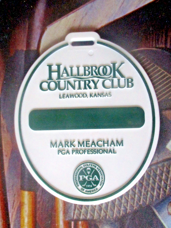 vtg - PGA Golf Bag Tag - HALLBROOK COUNTRY CLUB cc - Leawood KS | eBay