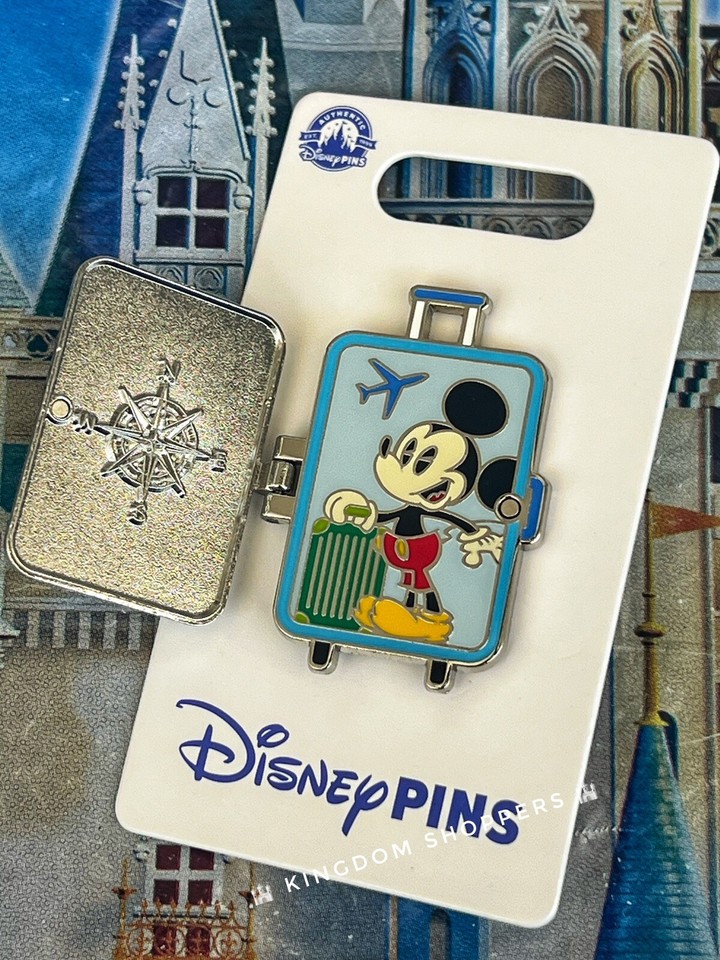 Disney Parks Around The World Travel Suitcase Mickey Mouse Hinge OE Pin ...