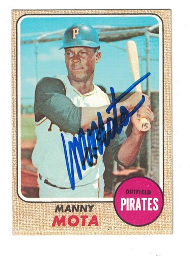 Manny Mota AUTOGRAPH 1968 TOPPS BASEBALL CARD SIGNED LOS ANGELES ...