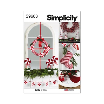 Simplicity Easy SEWING PATTERN S9668 Christmas Decorations,Stocking ...