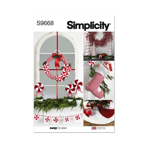 Simplicity Easy SEWING PATTERN S9668 Christmas Decorations,Stocking ...