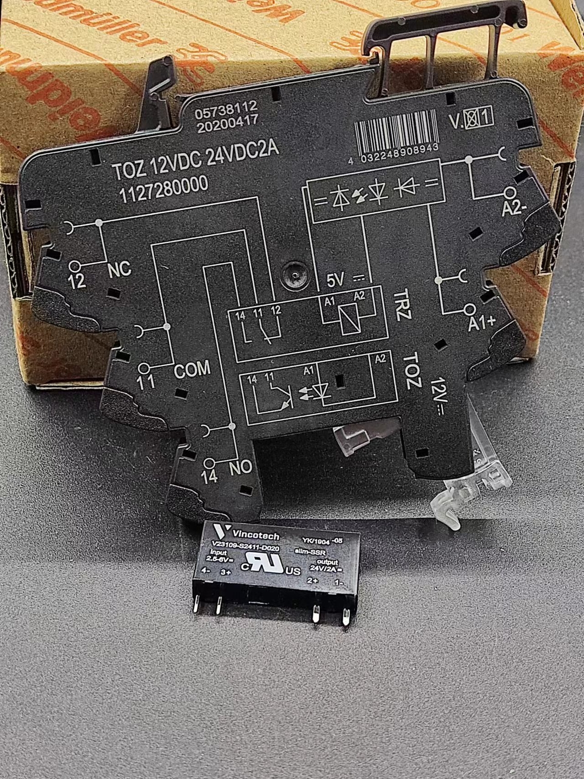 1127280000 TOZ 12VDC 24VDC2A with V23109-S2411-D020 24VDC 2A 4 Pins ...