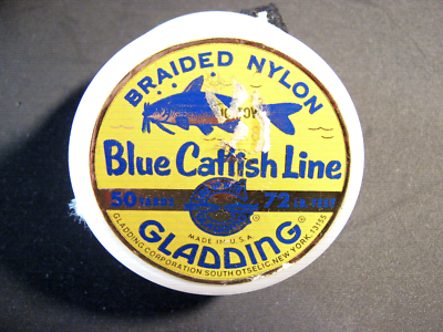 Blue Catfish Braided Nylon Line GLADDING 72 Lb. Test 50 yds. Spool Lt ...