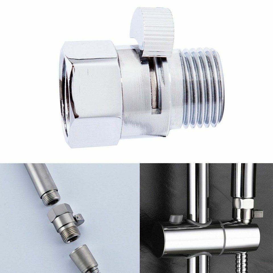 Full Brass G1/2" Flow Quick Control Shut-OFF Valve Shower Head Hand ...