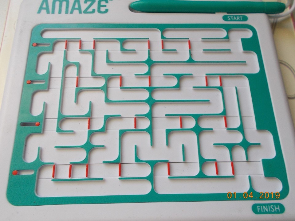 Thinkfun AMAZE Single Player Maze Game with 16 mazes, no batteries ...