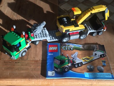 LEGO City 4203 Excavator Transport Set 98% Complete, 1 Instruction Only ...