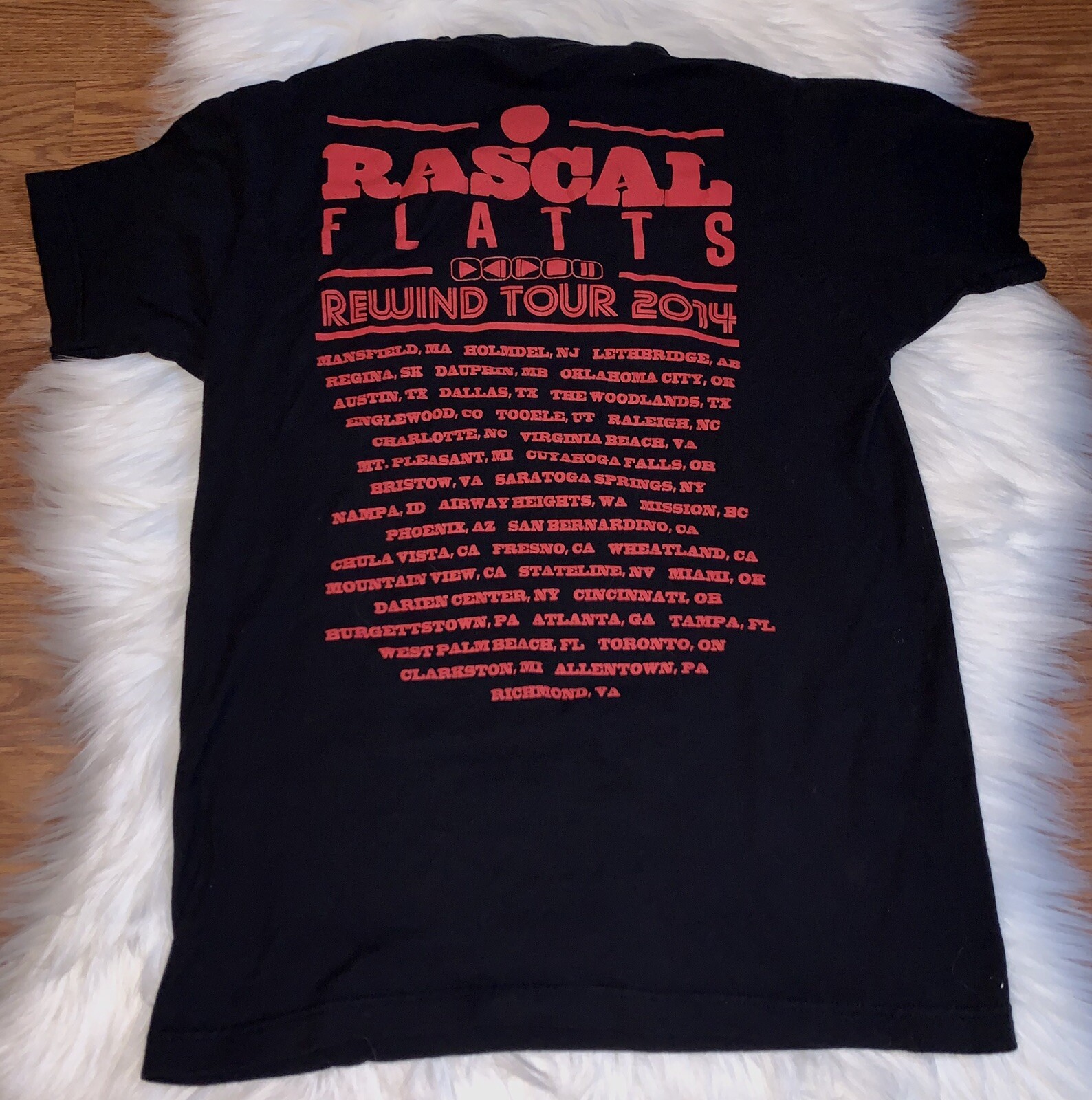 Rascal Flatts Rewind Tour 2014 Concert Short Sleeve T Shirt Small ...