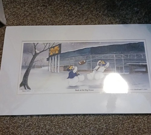 Dan Larson Snow People, limited edition, print, signed, football | eBay