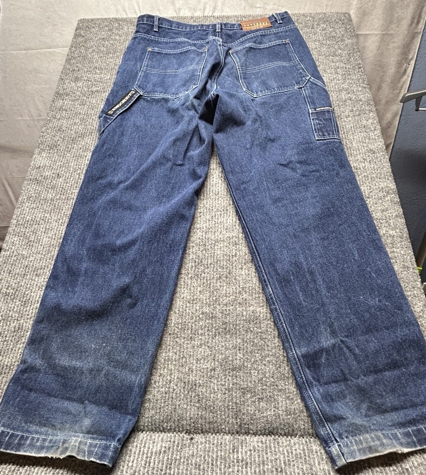 Vtg Knockout Jeans Men’s 40x32 Blue Wide Baggy Carpenter Y2K Street Hip ...