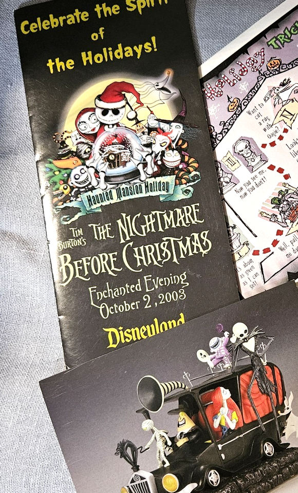 disney 2003 Nightmare Before Christmas Haunted Mansion Info Oogie's Map ...