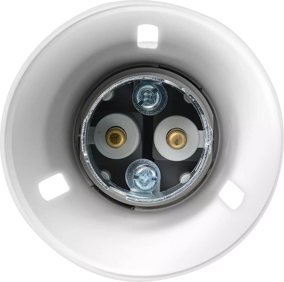 4x BG Socket BC B22 T2 White Lamp Holder Cord Grip HO Skirt Light ...