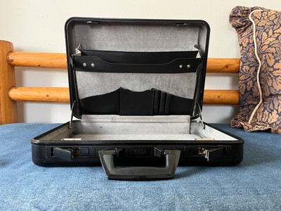 vintage 1980's black ZERO Briefcase / Attache, for computer etc. Combo ...