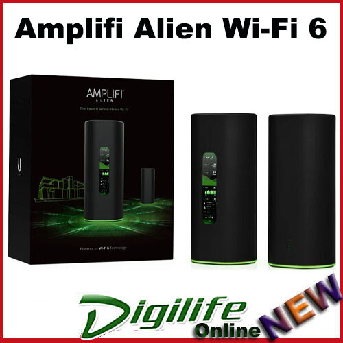 Ubiquiti Amplifi Alien Tri-Band Gigabit WiFi 6 Mesh Router & Mesh Point ...