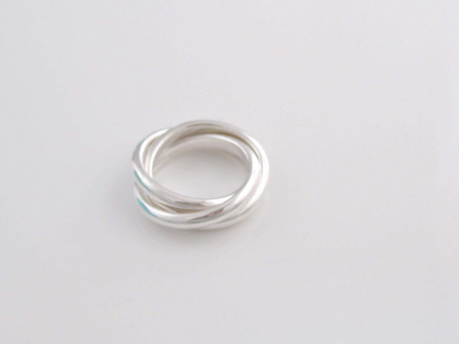 Tiffany & Co. Sterling Silver Size 6 Triple Interlocking Stacking Ring ...