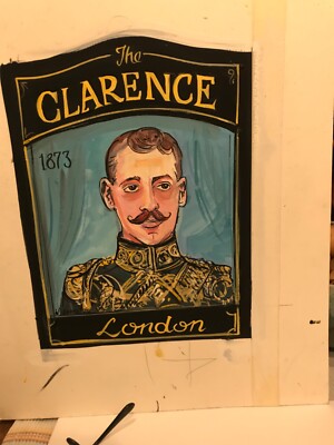 The Clarence Mini pub sign 10” 25cm gift bar inn plaque wooden Duke of ...