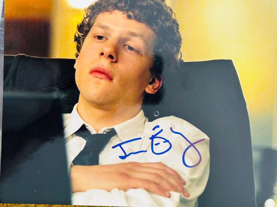 Jesse Eisenberg “Sketched” & signed Social Network 8x10 Photo. Now You ...