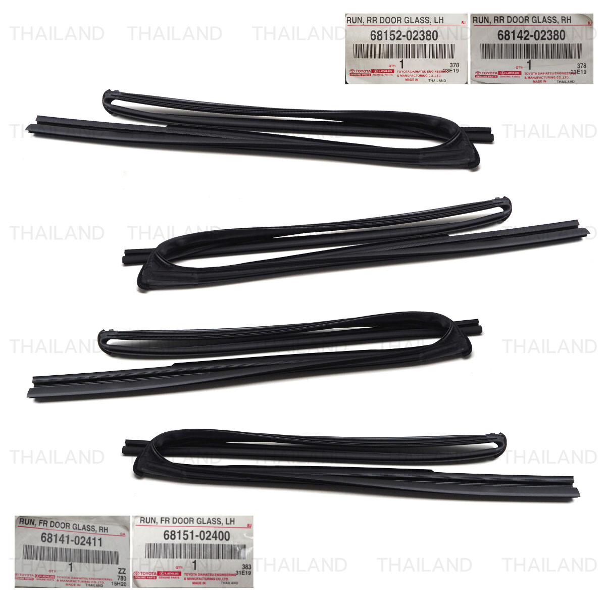 4Dr Left Right Run Channel Glass Door Fits Toyota Corolla Altis 2022 ...