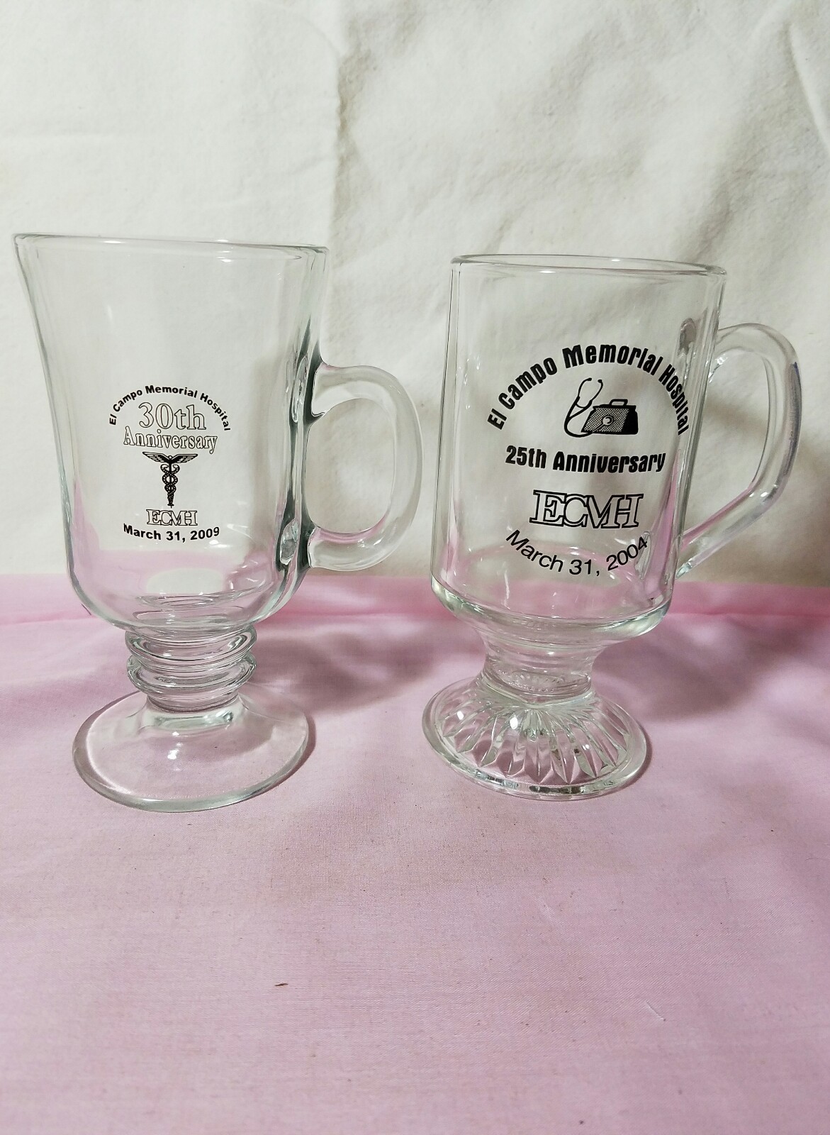 Vtg Set Of 2 El Campo Memorial Hospital 25th/30th Anniversary ECMH ...