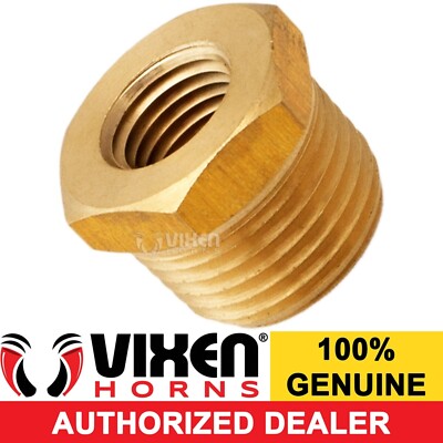 ½"NPT MALE TO ¼"NPT FEMALE BRASS THREAD REDUCER FITTING F/ HORN/TANK ...