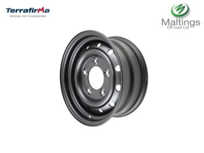 landrover defender wolf style heavy duty steel wheel 16x6.5 matt black ...