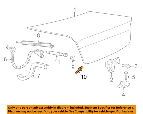 CHRYSLER OEM 01-23 Charger Trunk Lid Lid Components-Bumper Rivet ...