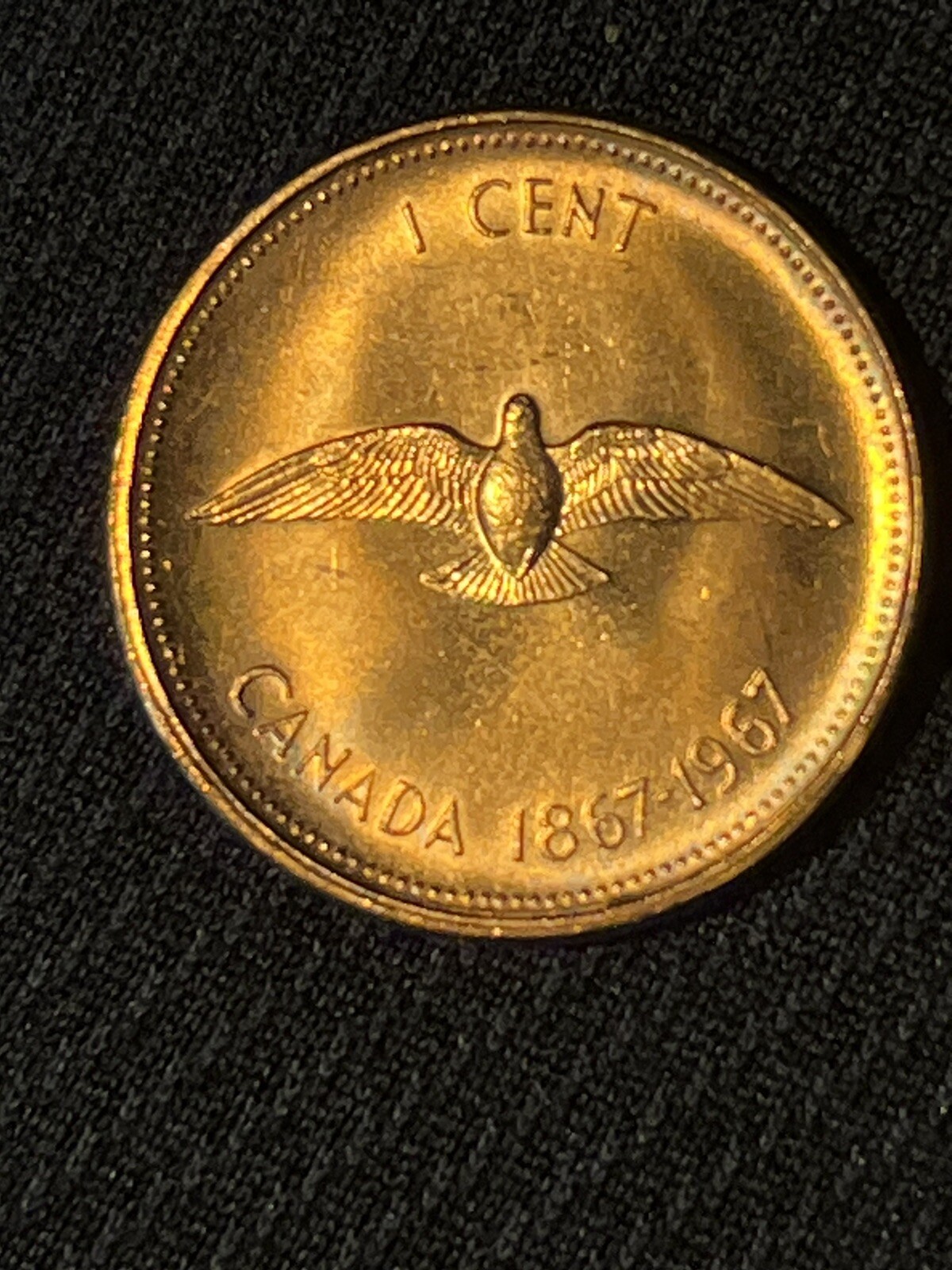 1867-1967 Canada Cent Coin! Centennial Prooflike 1c Canadian Penny!! BU ...