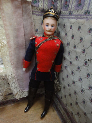 Antique dollhouse doll antique doll officer soldier Prussian military ...