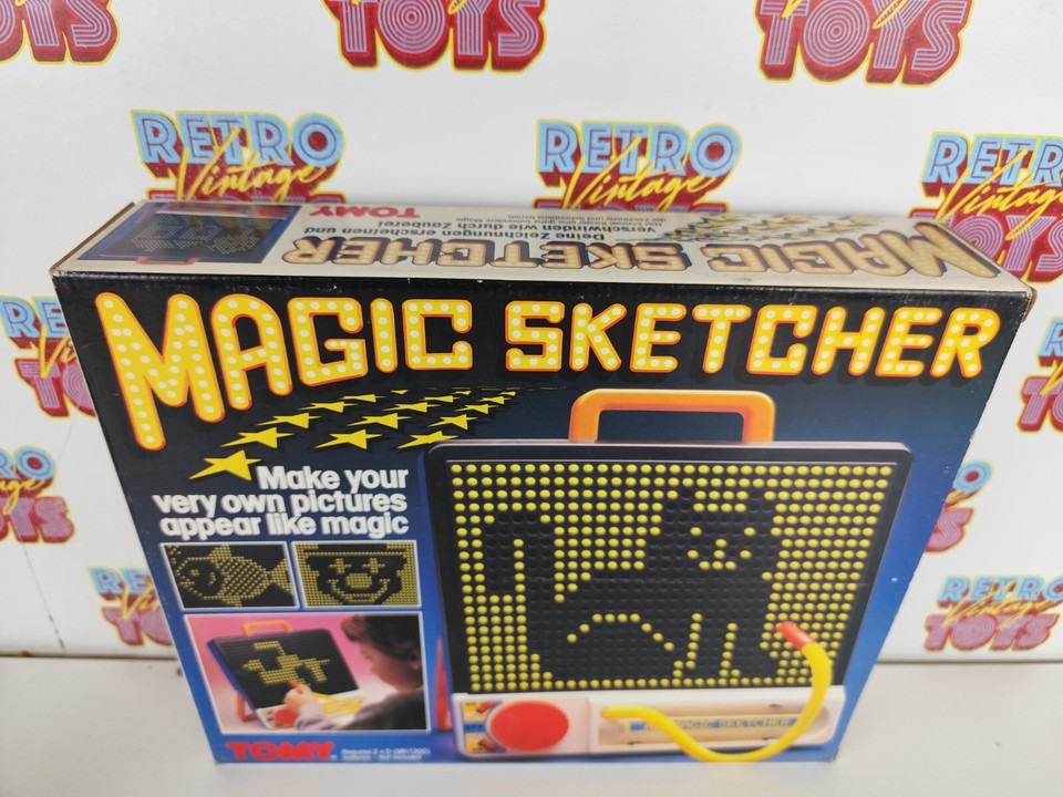 Magic Sketcher Tomy 1086 Balls Magic Blackboard Blow Suck New Vintage ...