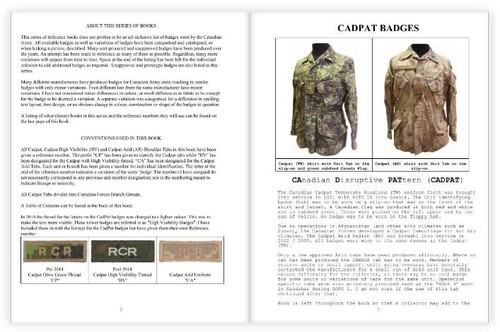 8 - REFERENCE BOOK - CANADIAN CADPAT SHOULDER FLASHES | eBay
