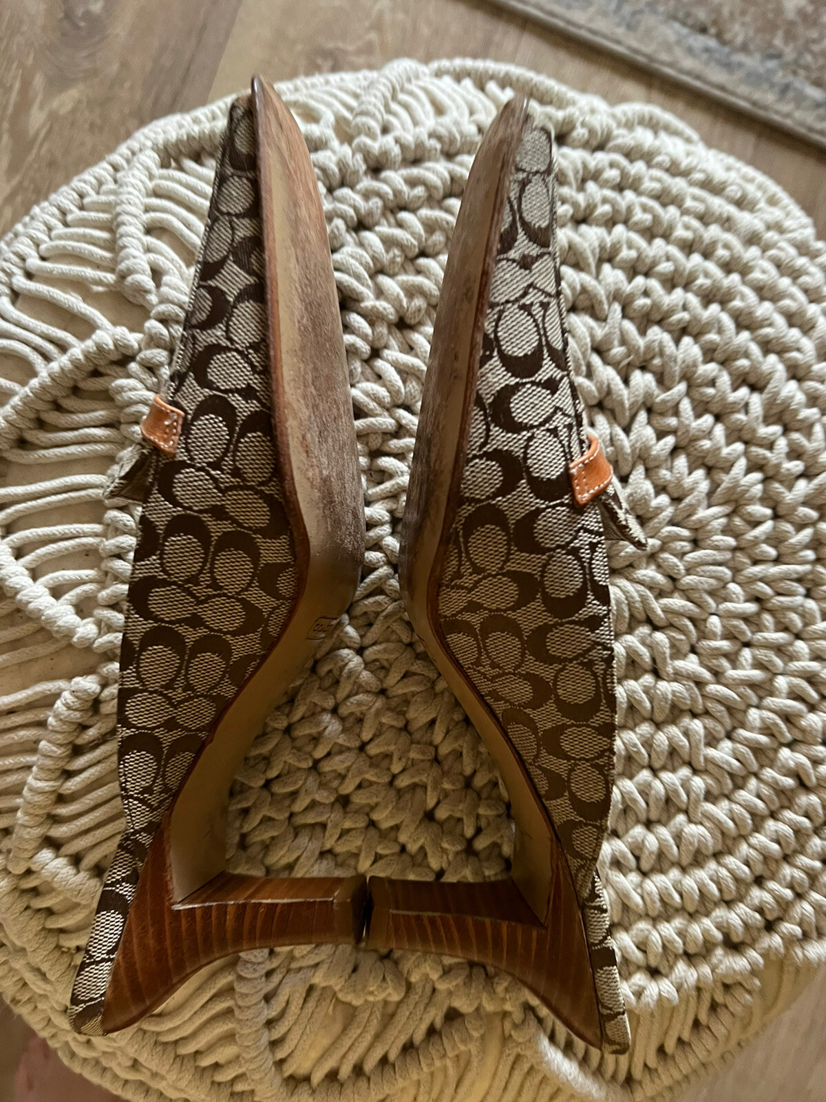 Coach Signature Logo Slip on Mules. Square toe/ leath… - Gem