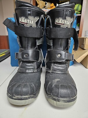 Castle X Thermo Lite Black Snowmobile Boots Mens Size 6 | eBay