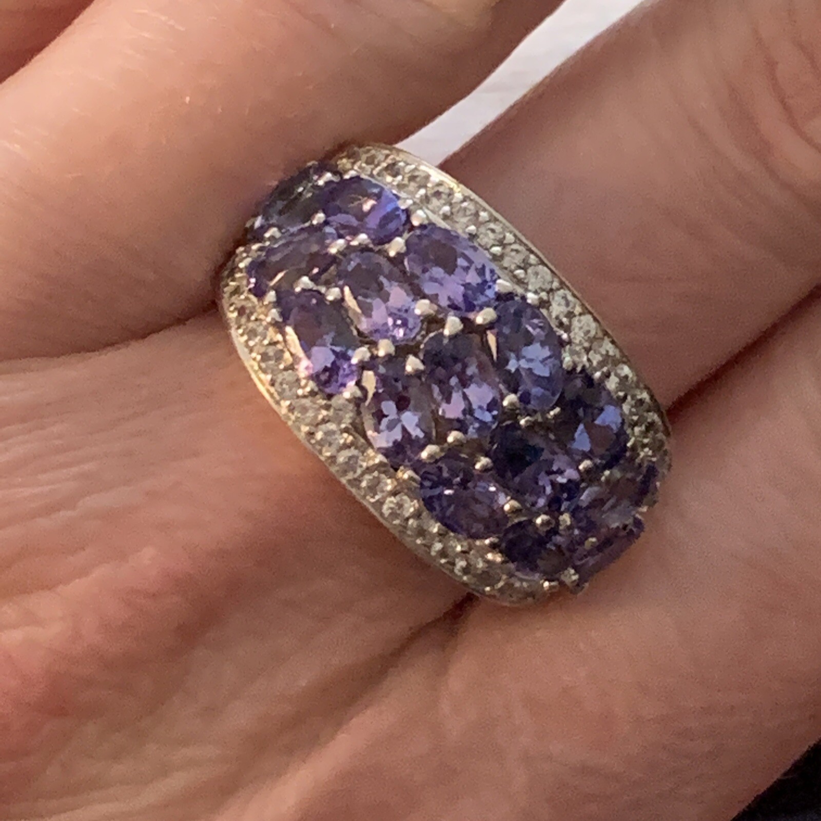 DESIGNER 925 CHUCK CLEMENCY STS UNSIGN TANZANITE CLUS… - Gem