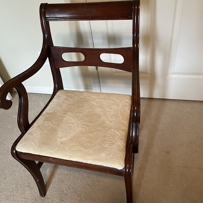 Vintage Duncan Phyfe Style Chair -Mahogany 34.5”H X18”L X21”W. EUC | eBay