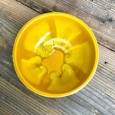 5.5 Vintage Bright Yellow Glaze Inside California Pottery Bowl | eBay