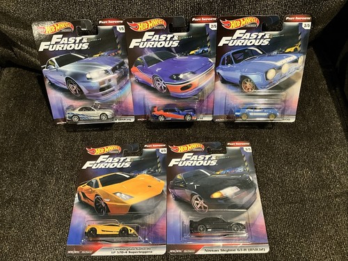 Hot Wheels Fast And Furious Fast Imports Complete 5 Car Set W ...