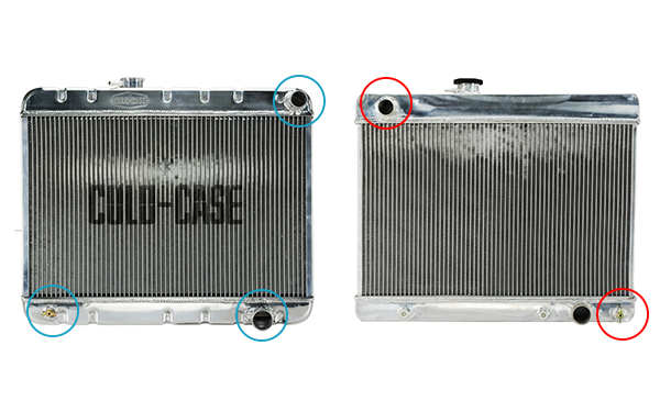 55 56 Chevy tri-5 Cold-Case performance aluminum radiator straight 6 ...