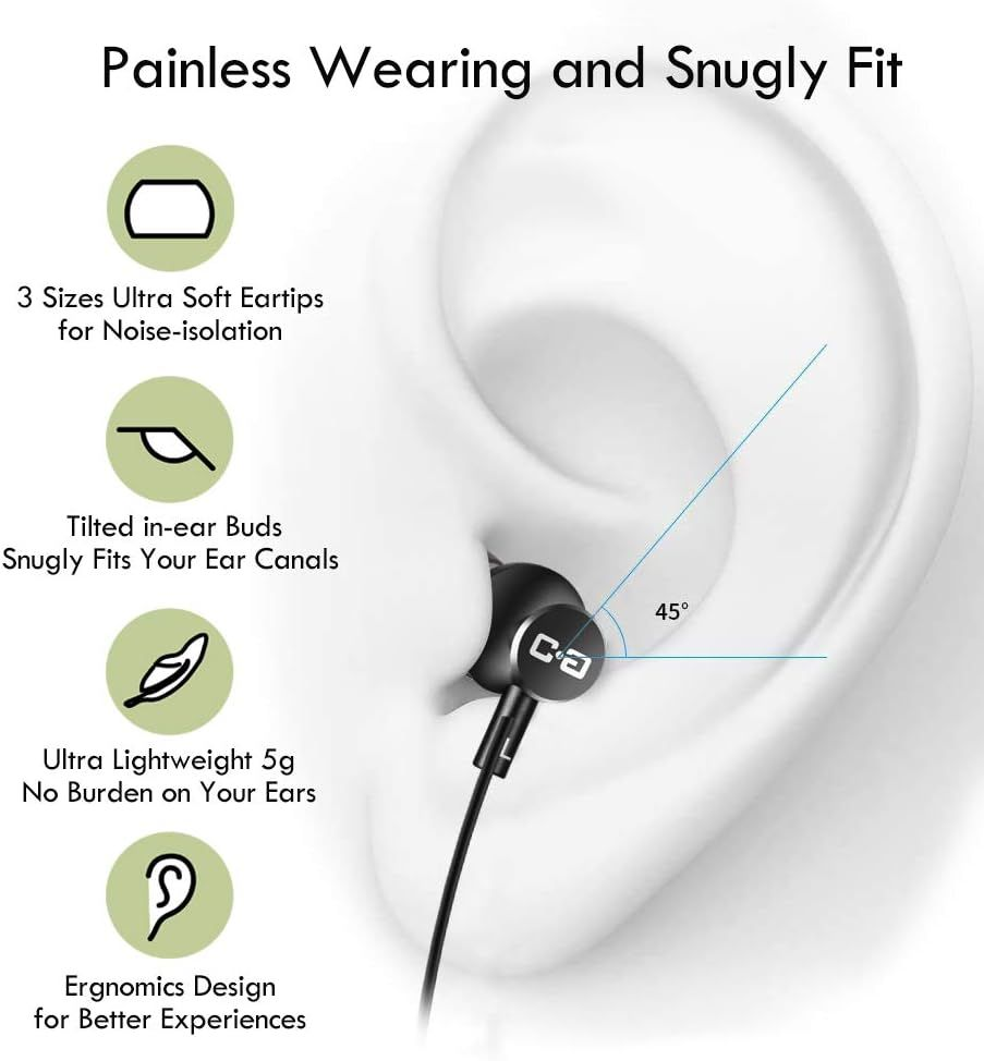 [2021 Updated] Extra Long Earbuds for TV & PC, with 12FT Spring Coiled ...