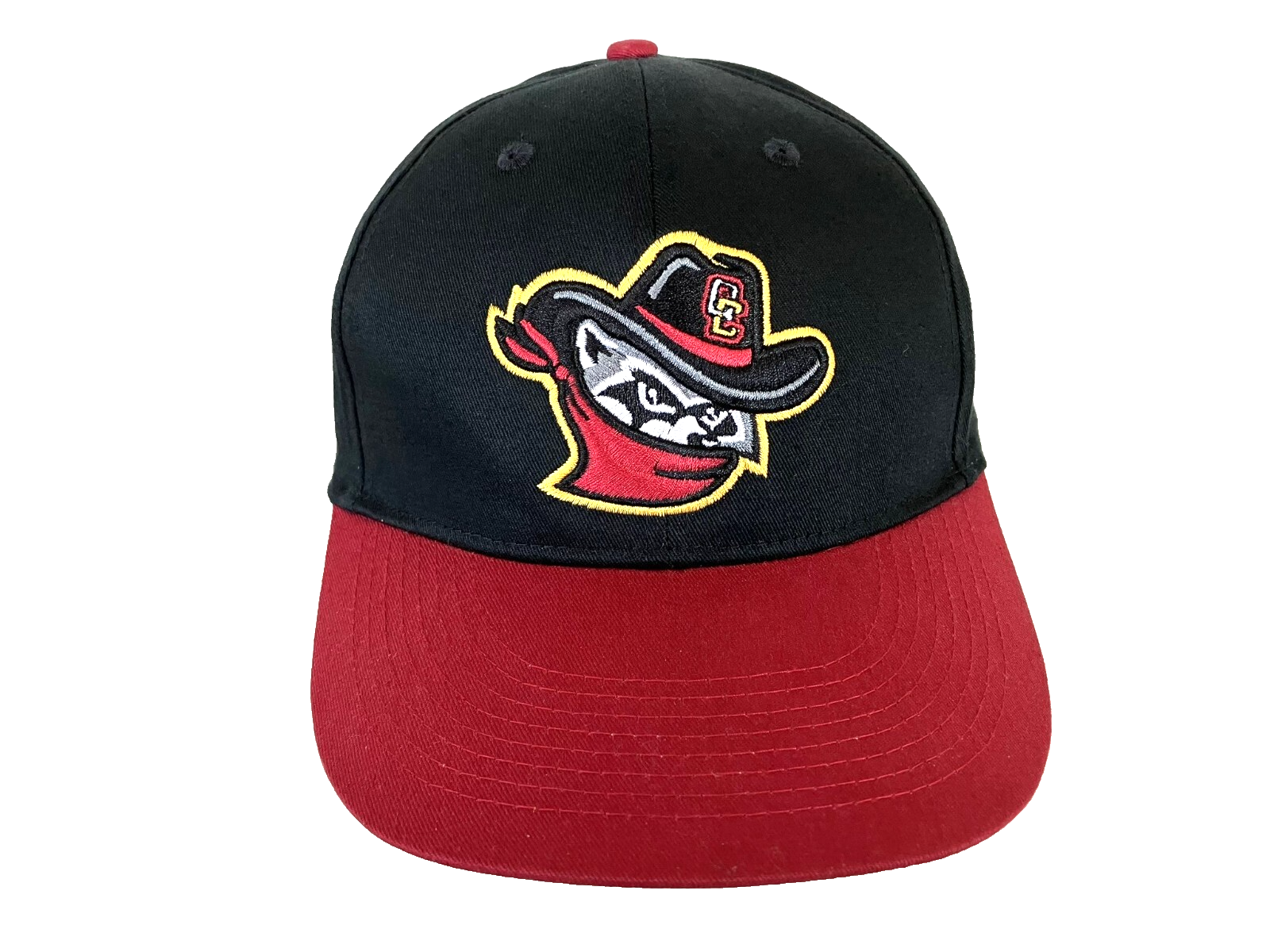 QUAD CITY RIVER BANDITS Black/Red MiLB BASEBALL HAT Iowa Team Royals ...