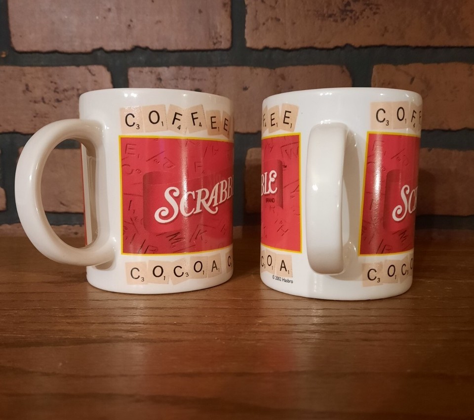 Scrabble Coffee Mugs Set Of 2 Sherwood Brands Pawtucket RI | eBay