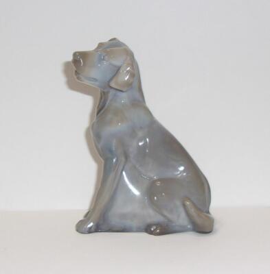 Mosser Glass Gray Brown Marble Labrador Lab Dog Figurine Made In USA | eBay