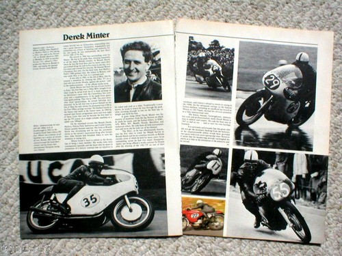 vintage DEREK MINTER MOTORCYCLE Racing Article / Pictures: TT | eBay