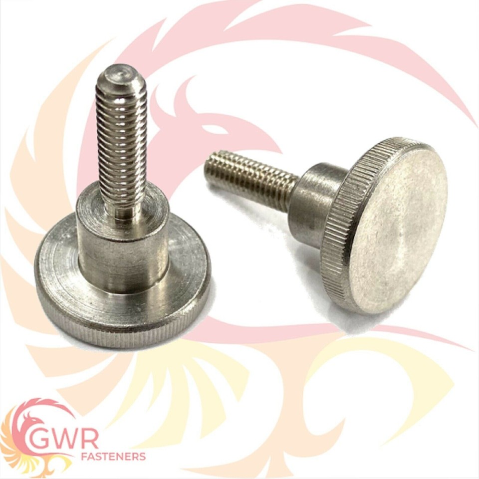 M3 M4 M5 M6 M8 M10 KNURLED THUMB SCREWS A1 STAINLESS STEEL HAND TURN ...
