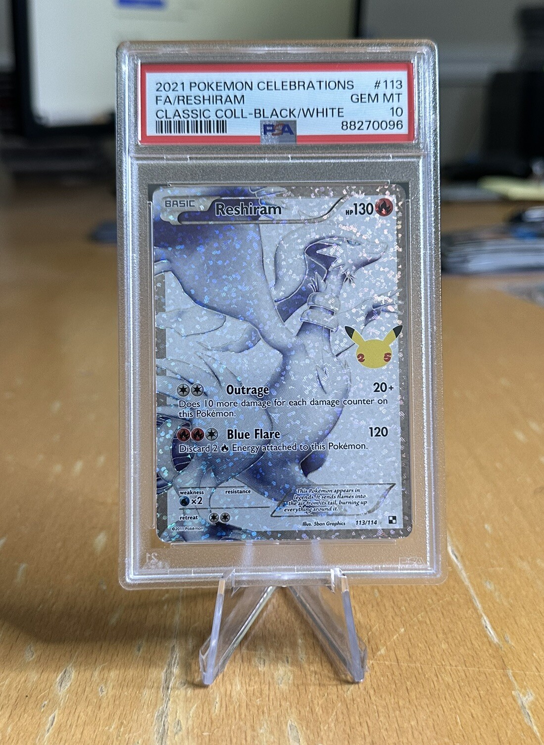 Reshiram 2021 Celebrations: Classic Collection #113 Holo (Full Art ...