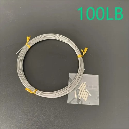 1 (50lb), 1 (60lb).and 1 (100lb) COIL OF 7X STRAND STAINLESS STEEL ...