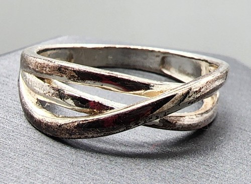 Sterling Silver 925 IBB Crossover Band Sz 9.25 Ring Ag 22434 | eBay
