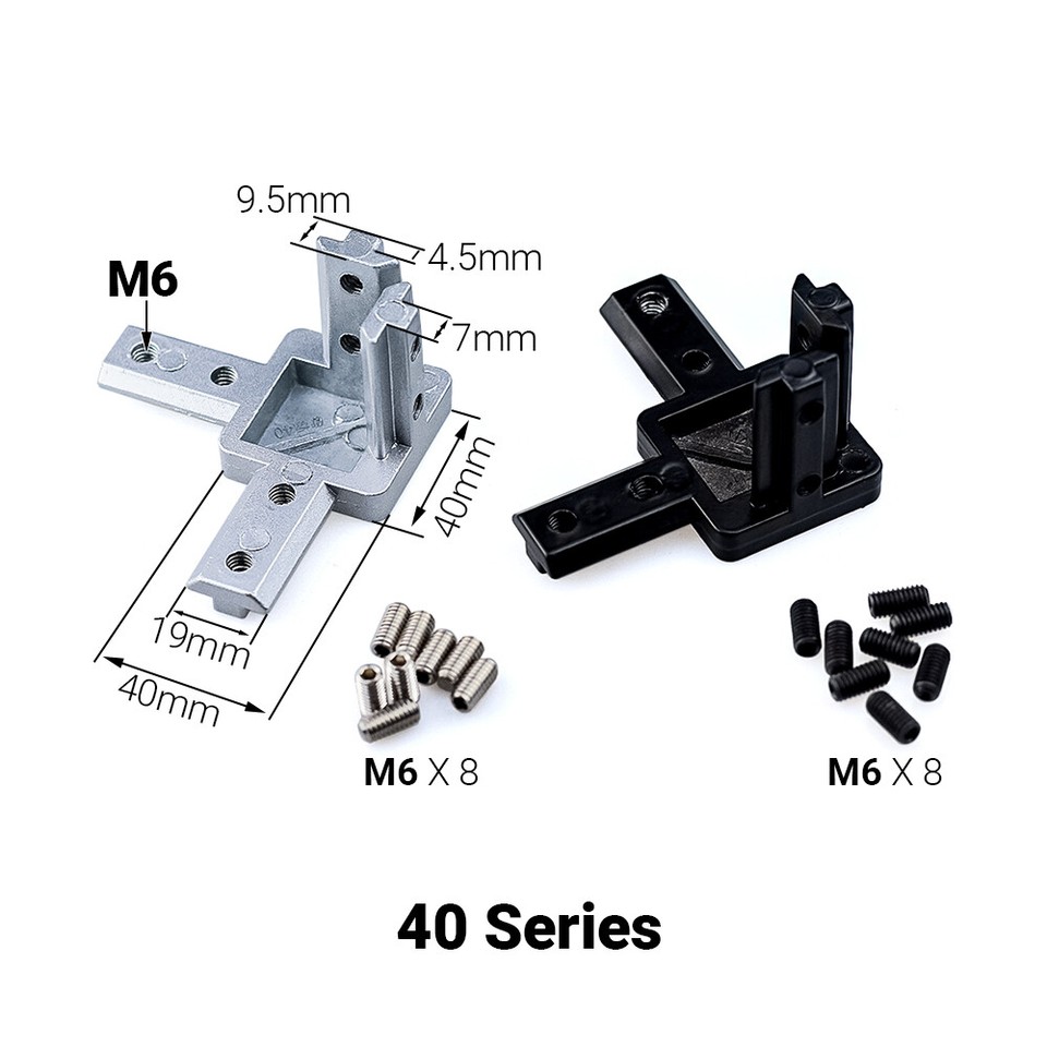 3 Way Hidden Corner Bracket Connector for 2020 3030 4040 Aluminum Profile T Slot | eBay